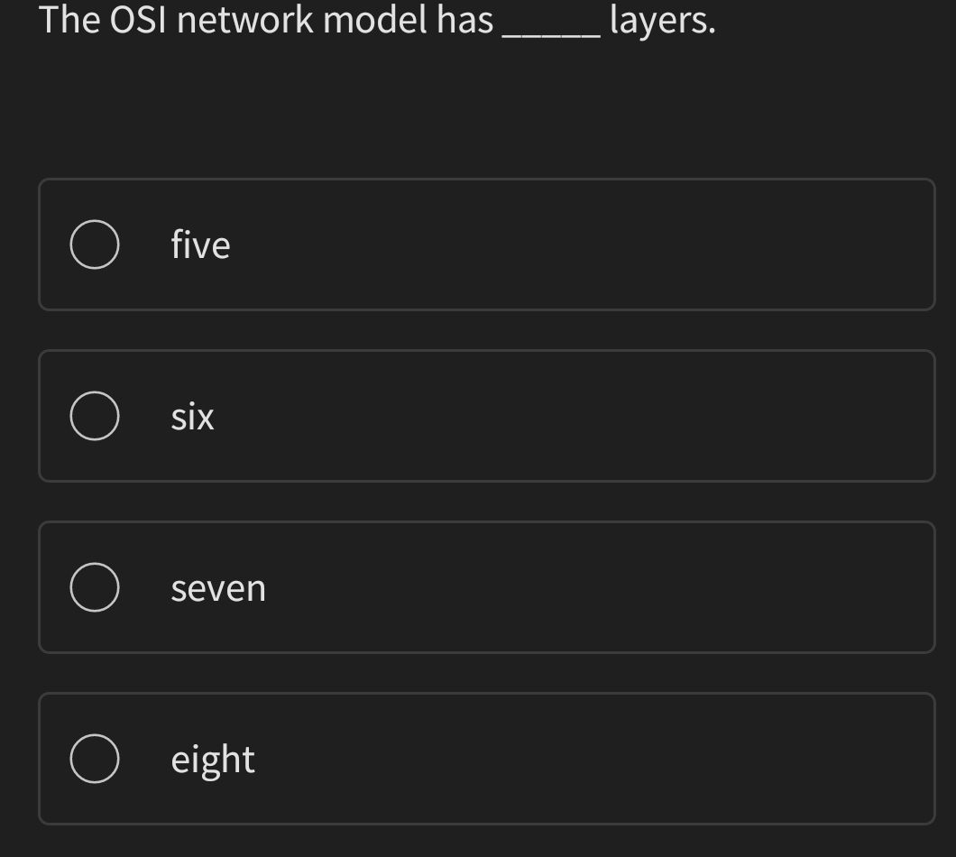 Solved The OSI network model has q, | Chegg.com