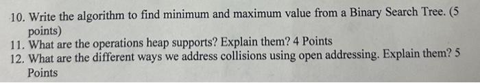 Solved 10. Write the algorithm to find minimum and maximum | Chegg.com