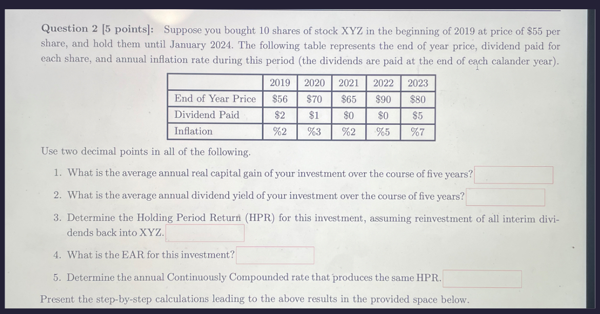 Solved Please solve and show all work. Question 2 [ 5 | Chegg.com