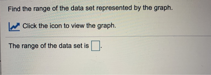 Solved Find the range of the data set represented by the | Chegg.com