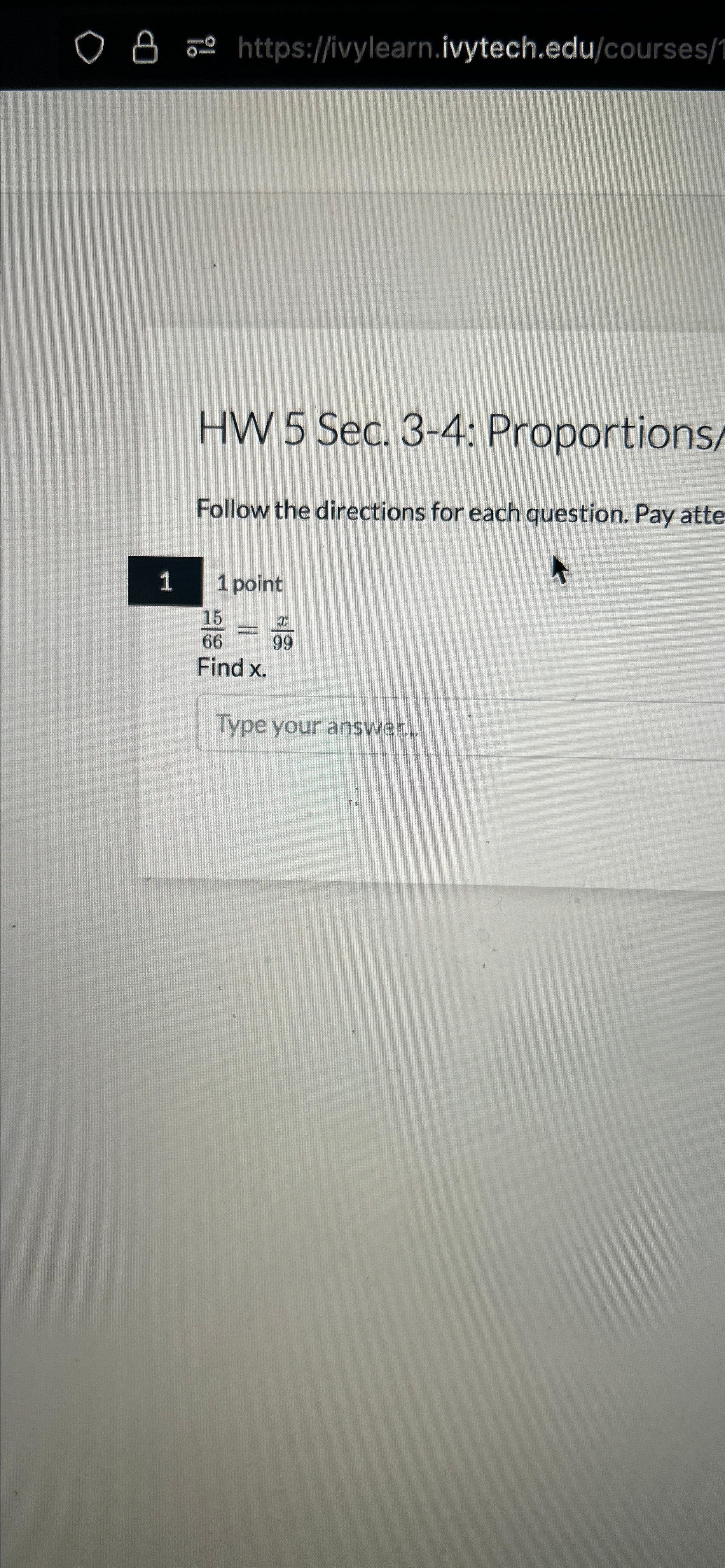 Solved HW 5 ﻿Sec. 3-4: Proportions/Follow the directions for | Chegg.com