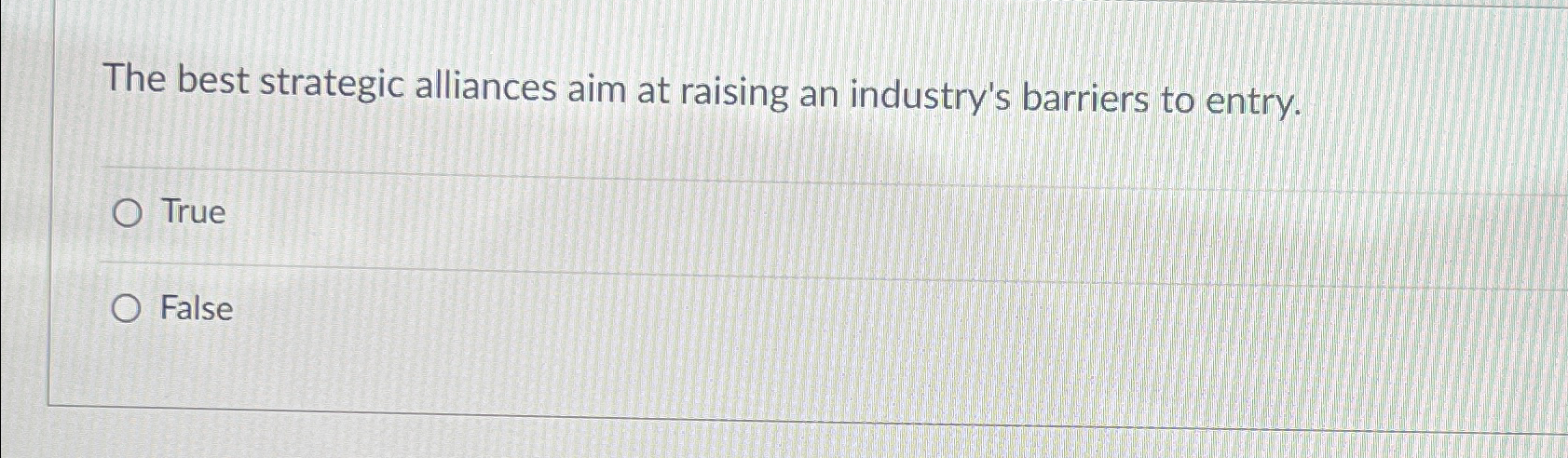 Solved The best strategic alliances aim at raising an | Chegg.com