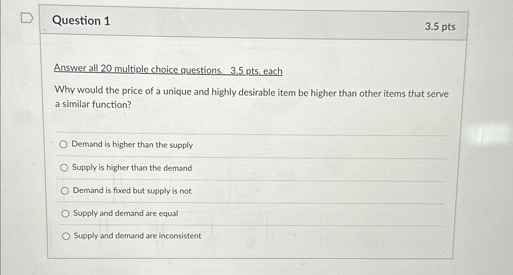Solved Question 13.5ptsAnswer all 20 ﻿multiple choice | Chegg.com