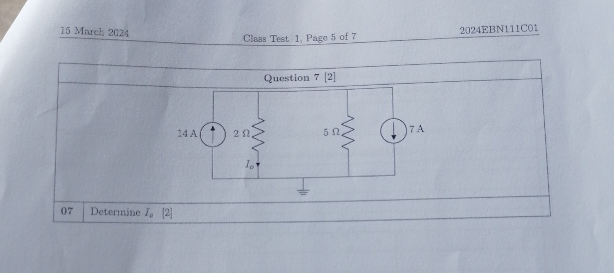 Solved using methods of analysis, determine Io. | Chegg.com