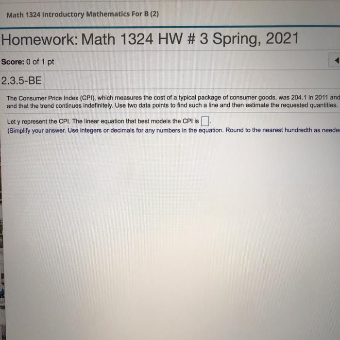 Solved Homework: Math 1324 HW # 3 Spring, 2021 O Sicon of 1 | Chegg.com