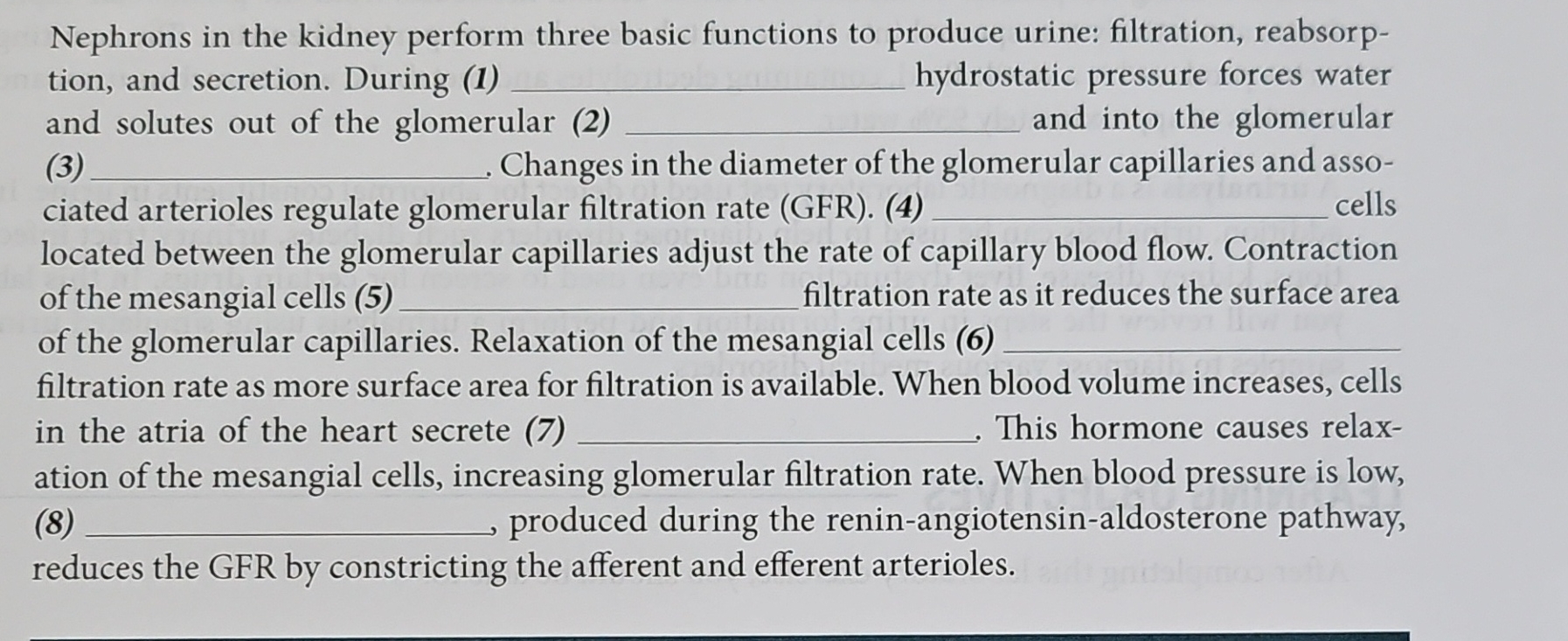 Solved Nephrons in the kidney perform three basic functions | Chegg.com
