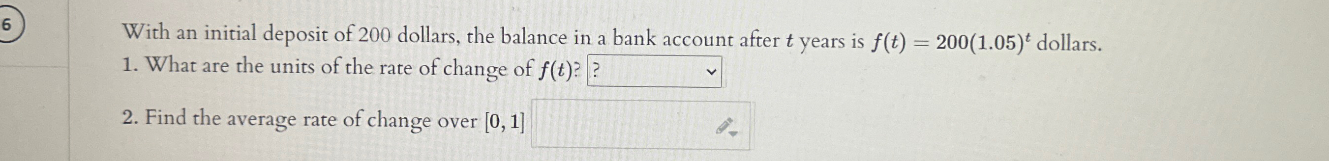 Solved With an initial deposit of 200 ﻿dollars, the balance | Chegg.com