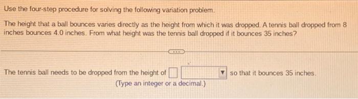 Solved Use the four-step procedure for solving the following | Chegg.com