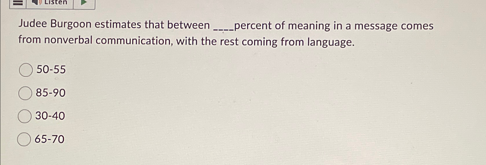 Solved Judee Burgoon estimates that between percent of | Chegg.com