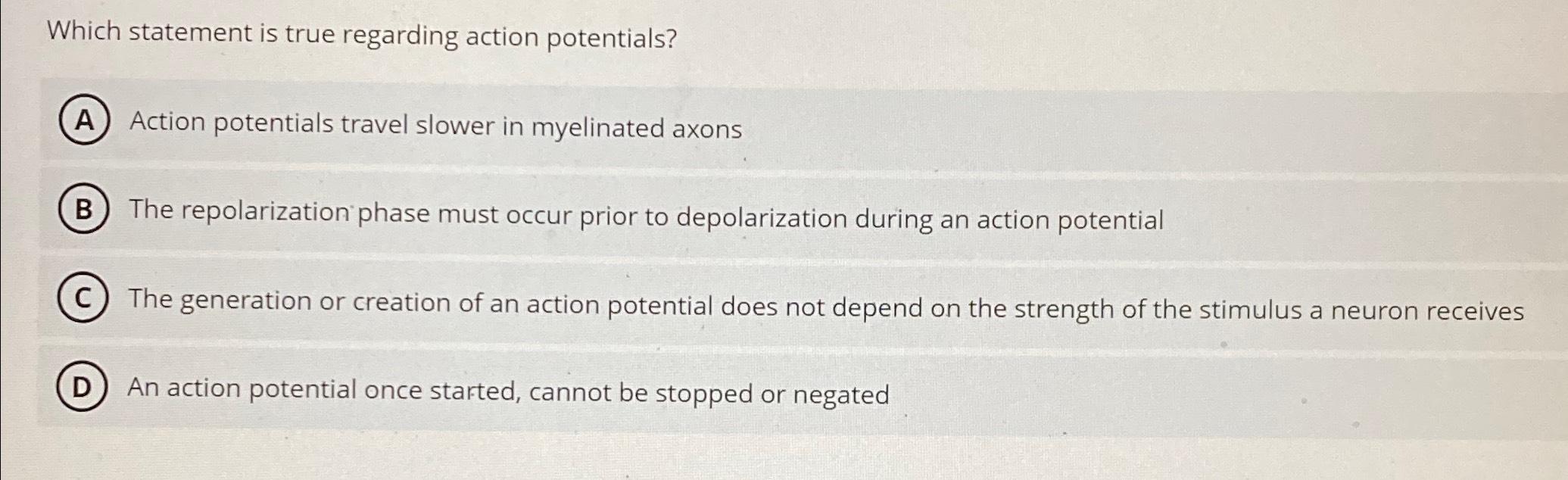 Solved Which statement is true regarding action | Chegg.com