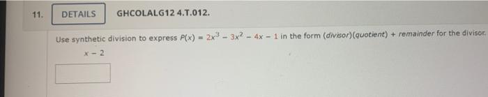 Solved 10. DETAILS GHCOLALG12 4.1.005. Assume that an object | Chegg.com