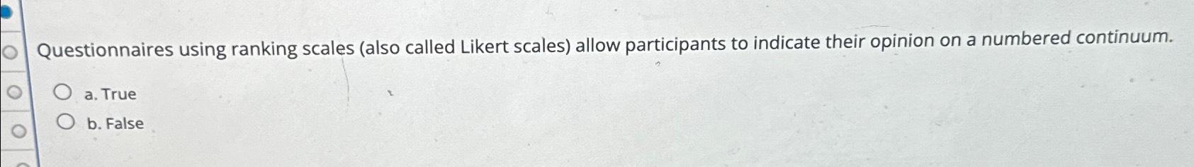 Solved Questionnaires using ranking scales (also called | Chegg.com