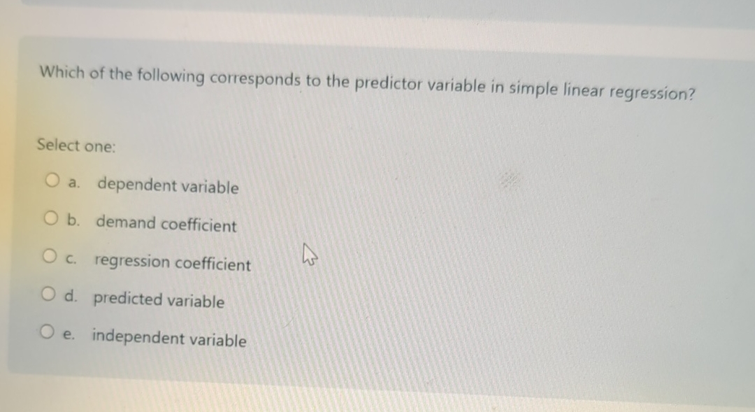 Solved Which of the following corresponds to the predictor | Chegg.com