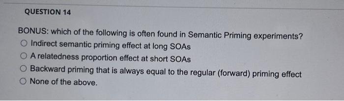 Solved BONUS: which of the following is often found in | Chegg.com