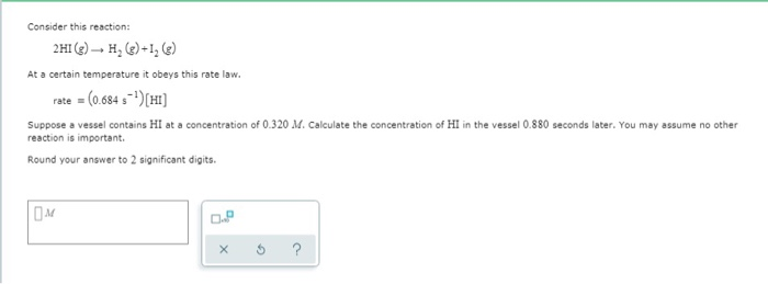 Solved Consider this reaction: 2HI () H, ()+1, () At a | Chegg.com