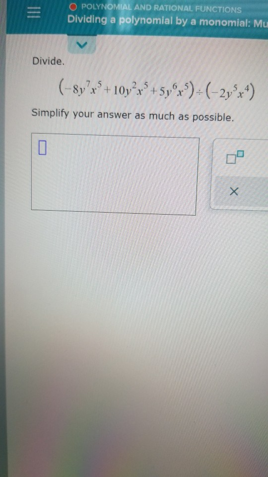 Solved O POLYNOMIAL AND RATIONAL FUNCTIONS Dividing a | Chegg.com