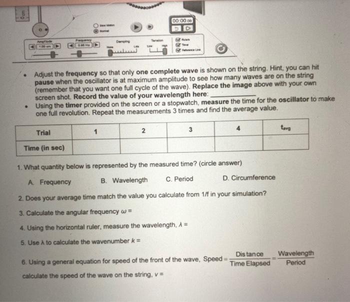 Traveling Wave on String Simulation Lab Introduction | Chegg.com