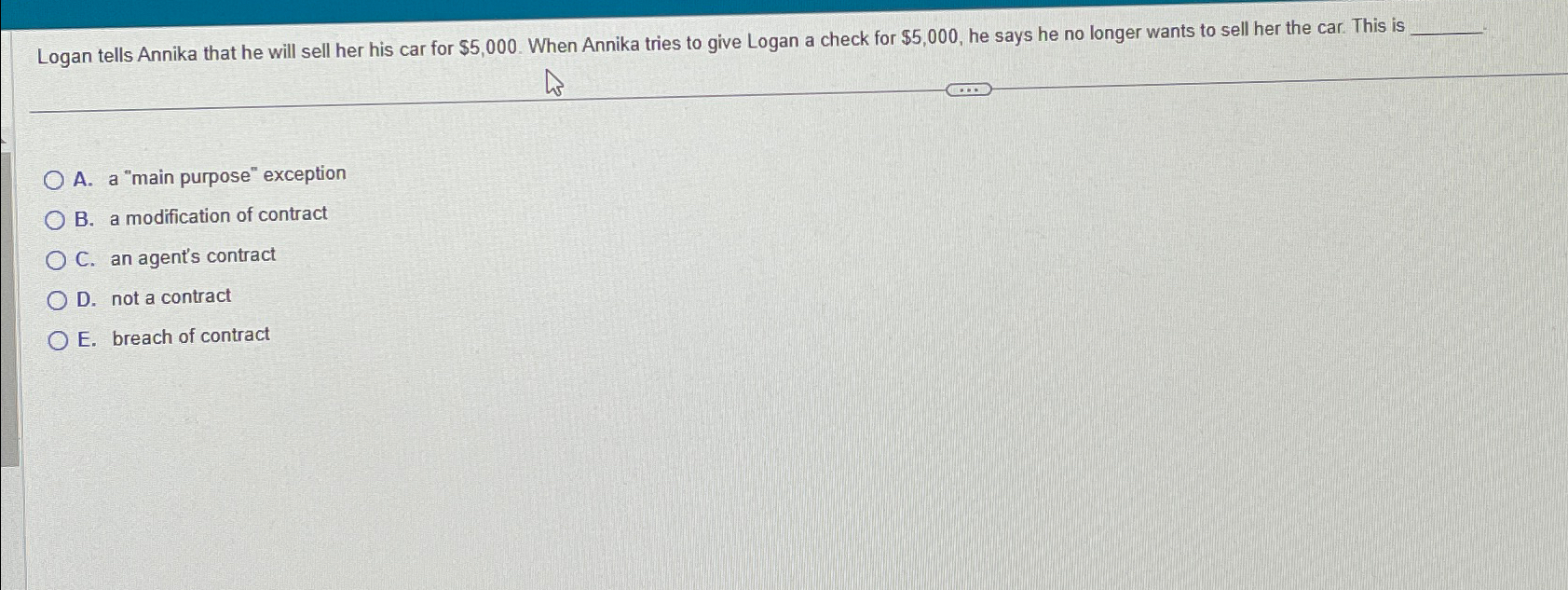 Solved Logan tells Annika that he will sell her his car for | Chegg.com