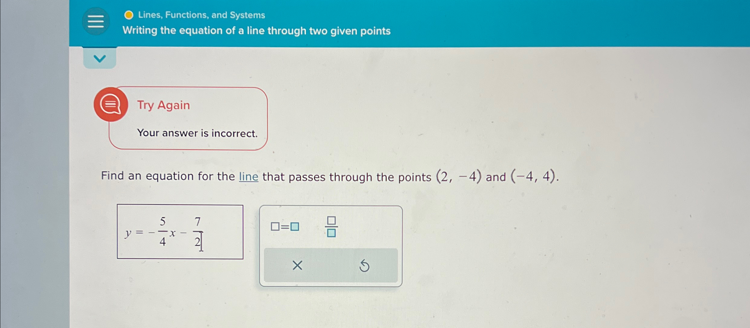 Solved Lines, Functions, and Systems Writing the equation of | Chegg ... Solved Lines, Functions, and Systems Writing the equation of | Chegg ...