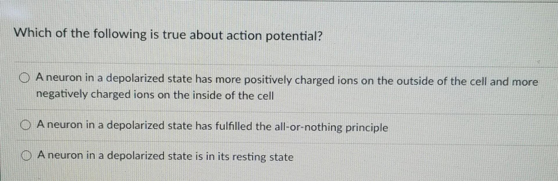 Solved Which of the following is true about action | Chegg.com