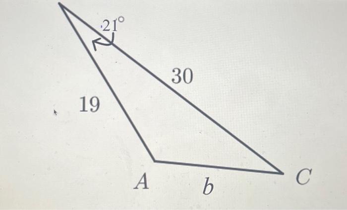 Solved Find the missing side length and angles of ABC given | Chegg.com