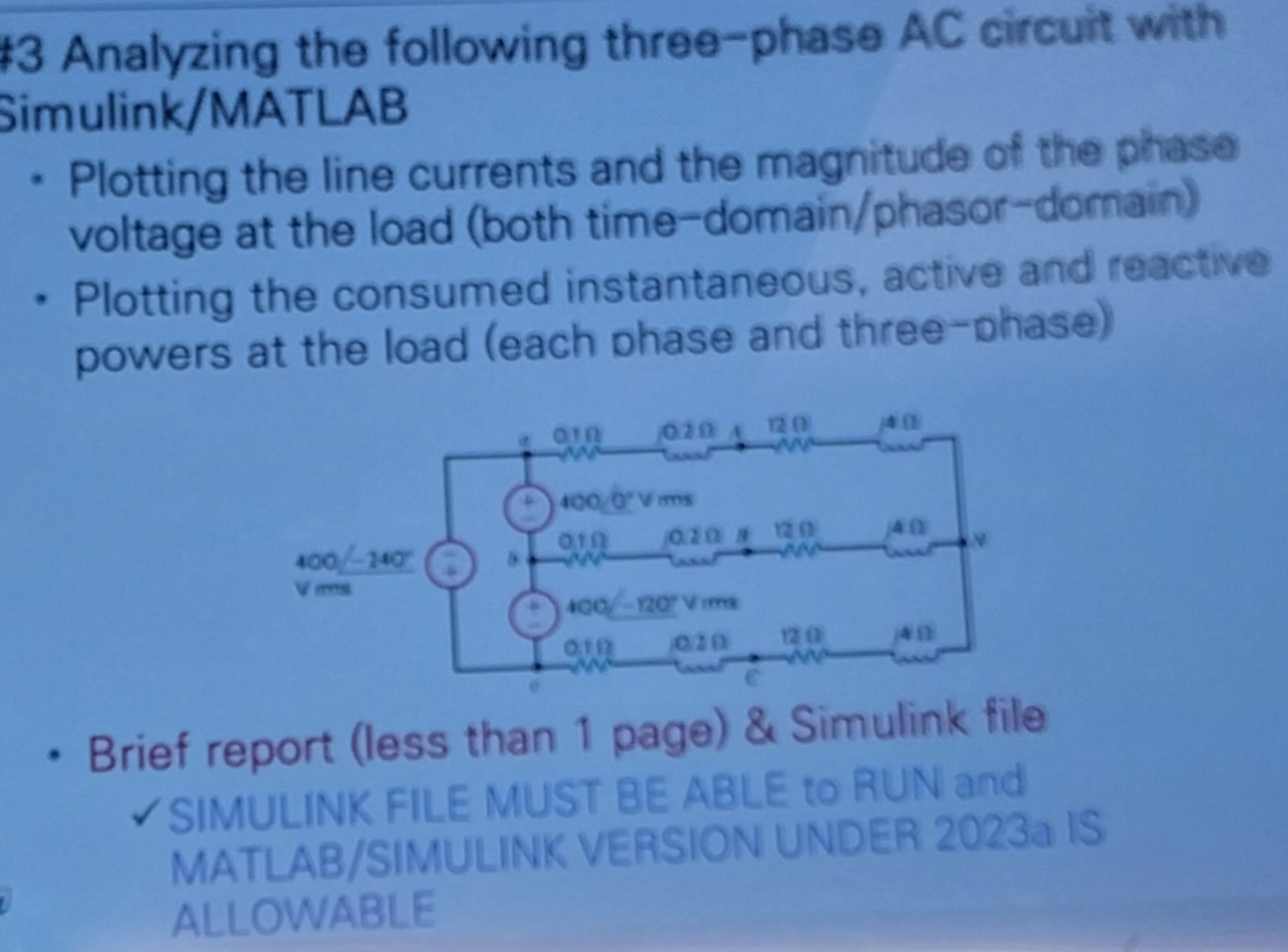 Solved Analyzing the following three-phase AC circuit with | Chegg.com