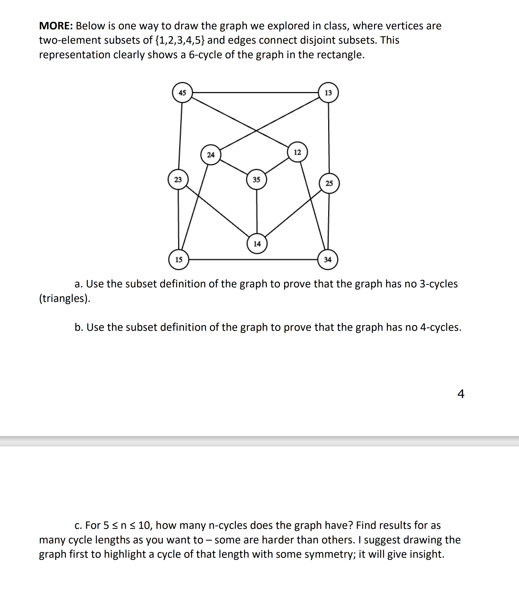 Solved MORE: Below is one way to draw the graph we explored | Chegg.com