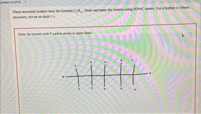 Solved Three structural isomers have the formula C5H12. Draw | Chegg.com