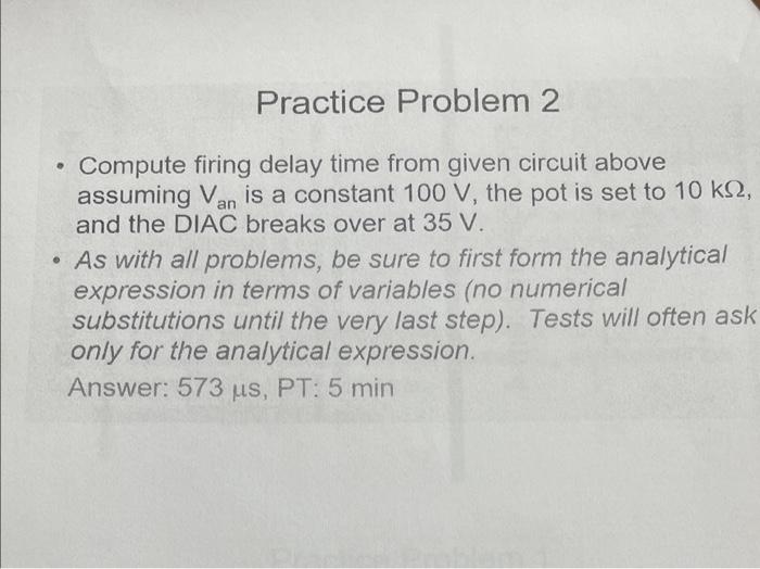 - Compute firing delay time from given circuit above | Chegg.com