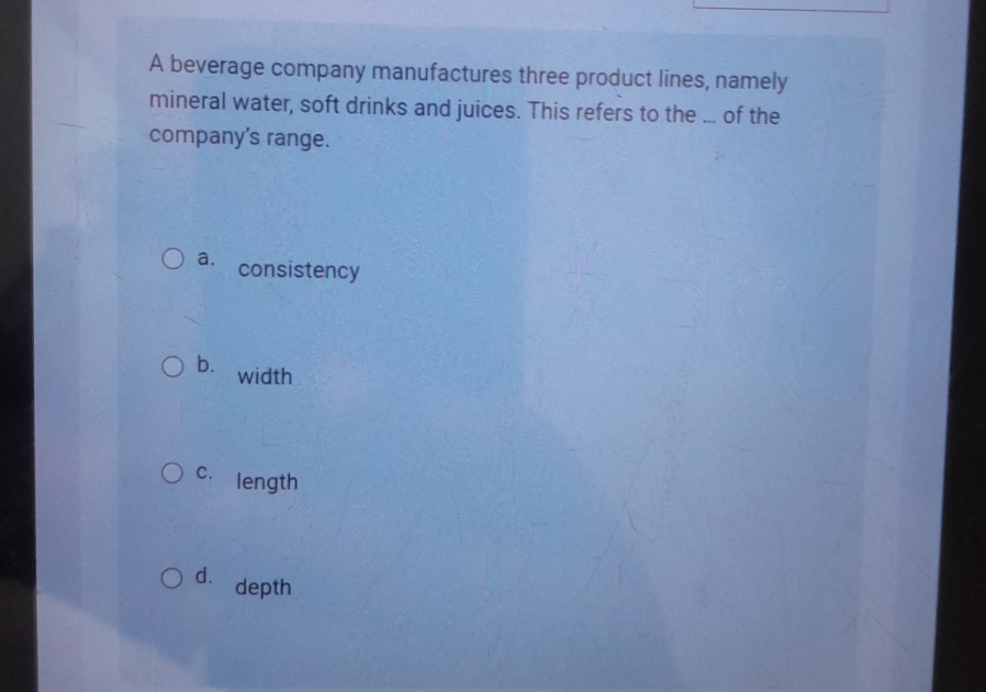 Solved A beverage company manufactures three product lines, | Chegg.com