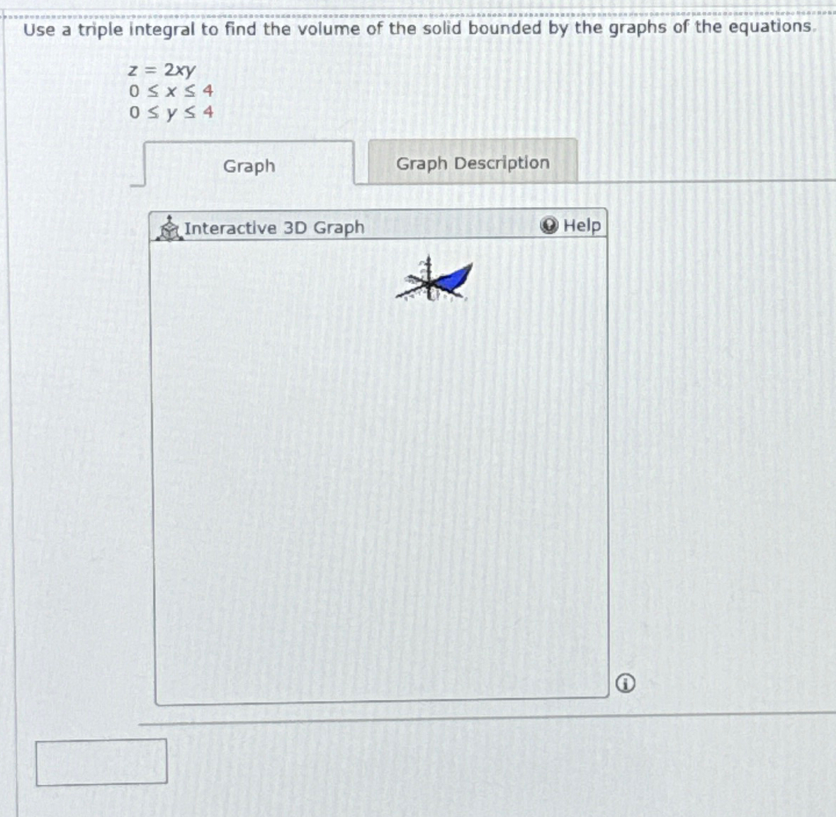 Solved Use a triple integral to find the volume of the solid | Chegg.com