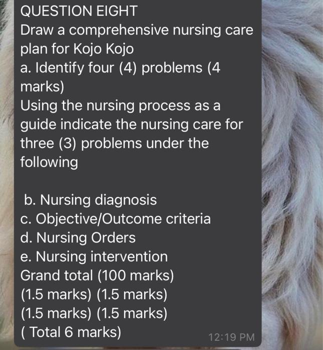 Solved Kojo Kojo a 27 year old young man, a Famous Poet | Chegg.com
