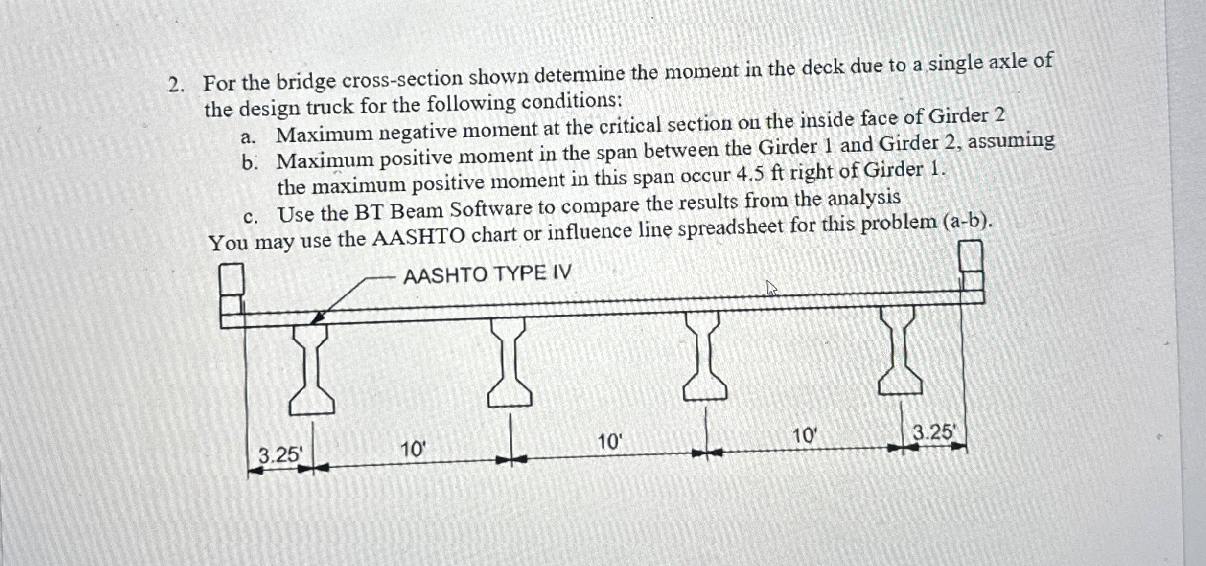 For the bridge cross-section shown determine the | Chegg.com