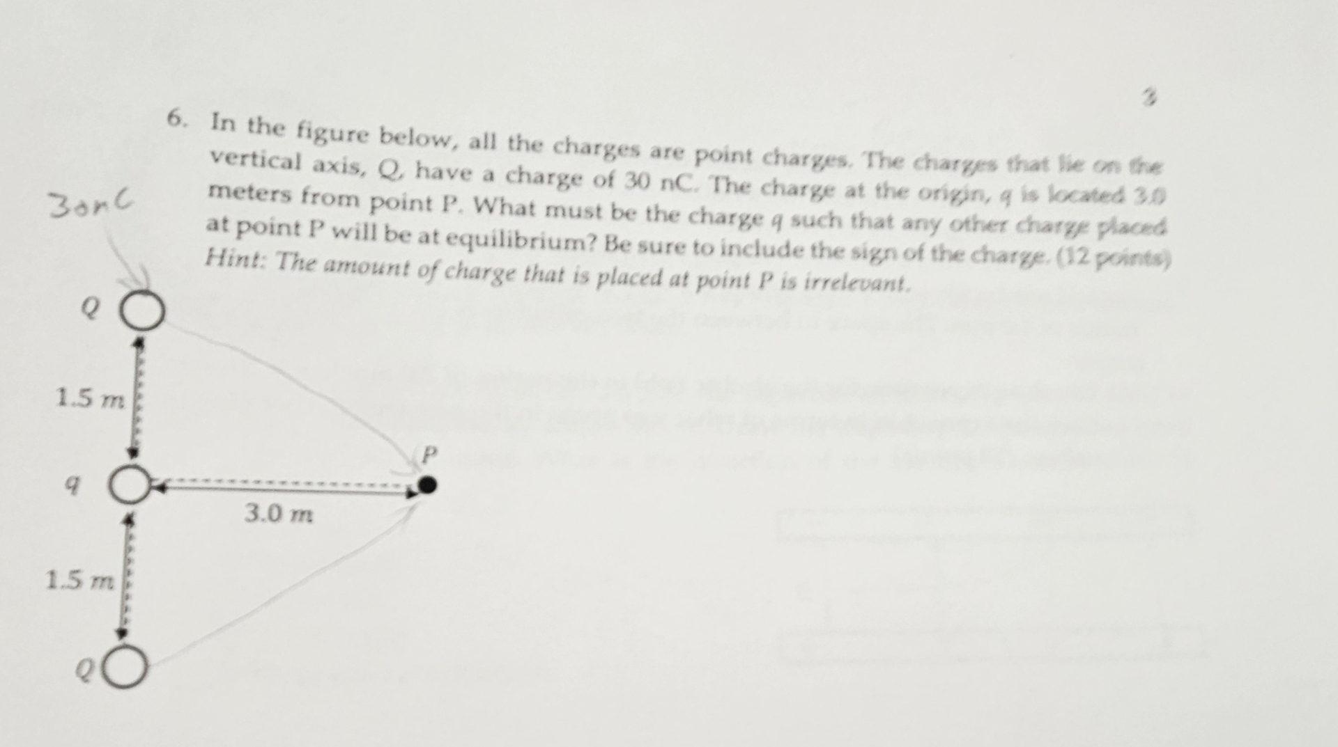 Solved 6. ﻿In the figure below, all the charges are point | Chegg.com