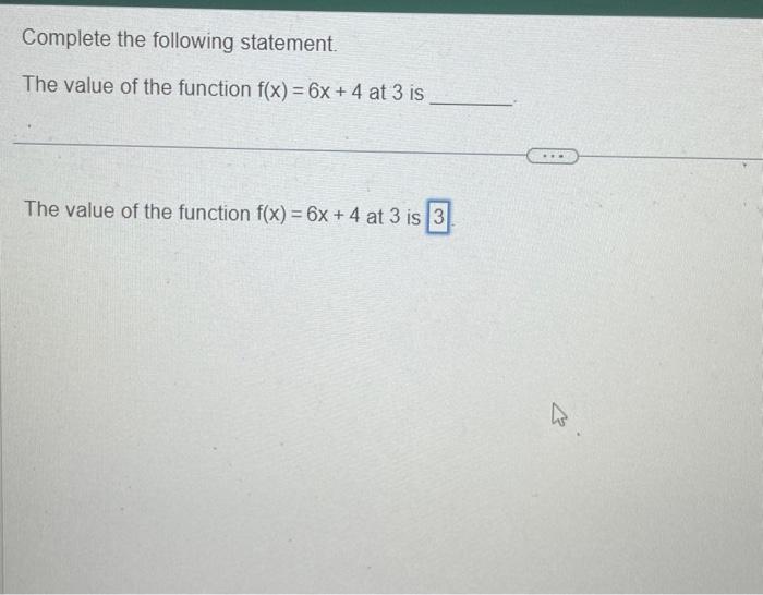 Complete the following statement. The value of the | Chegg.com