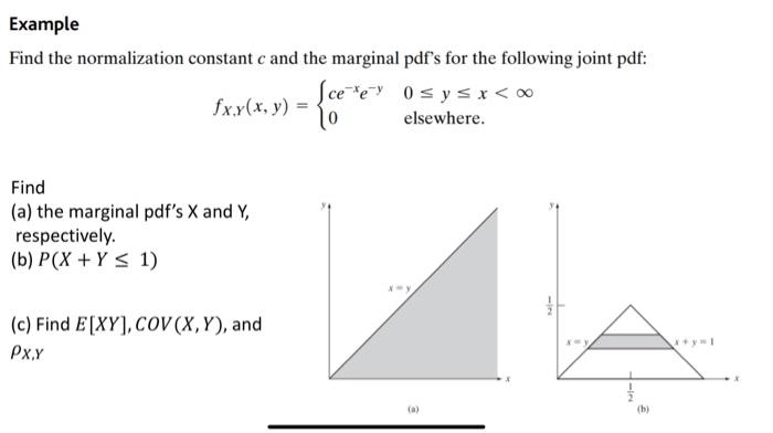 Solved Example Find the normalization constant c and the | Chegg.com
