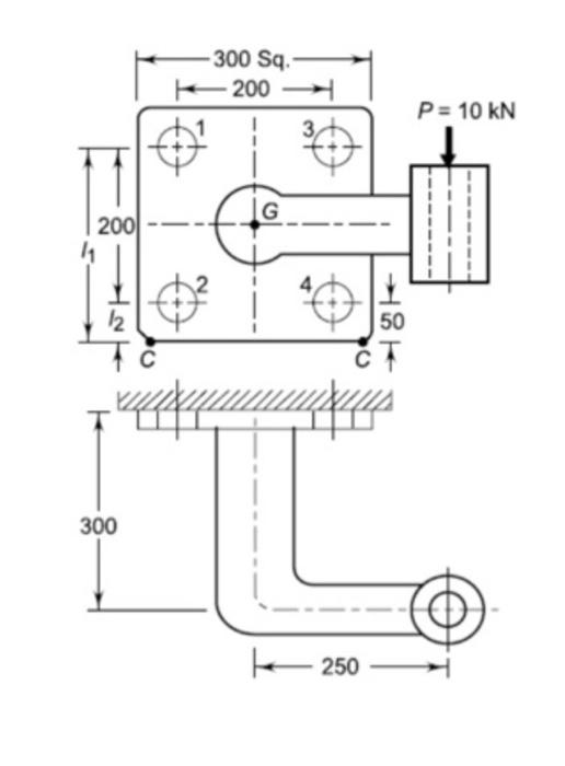 Solved The figure shows a rigid support subjected to a | Chegg.com