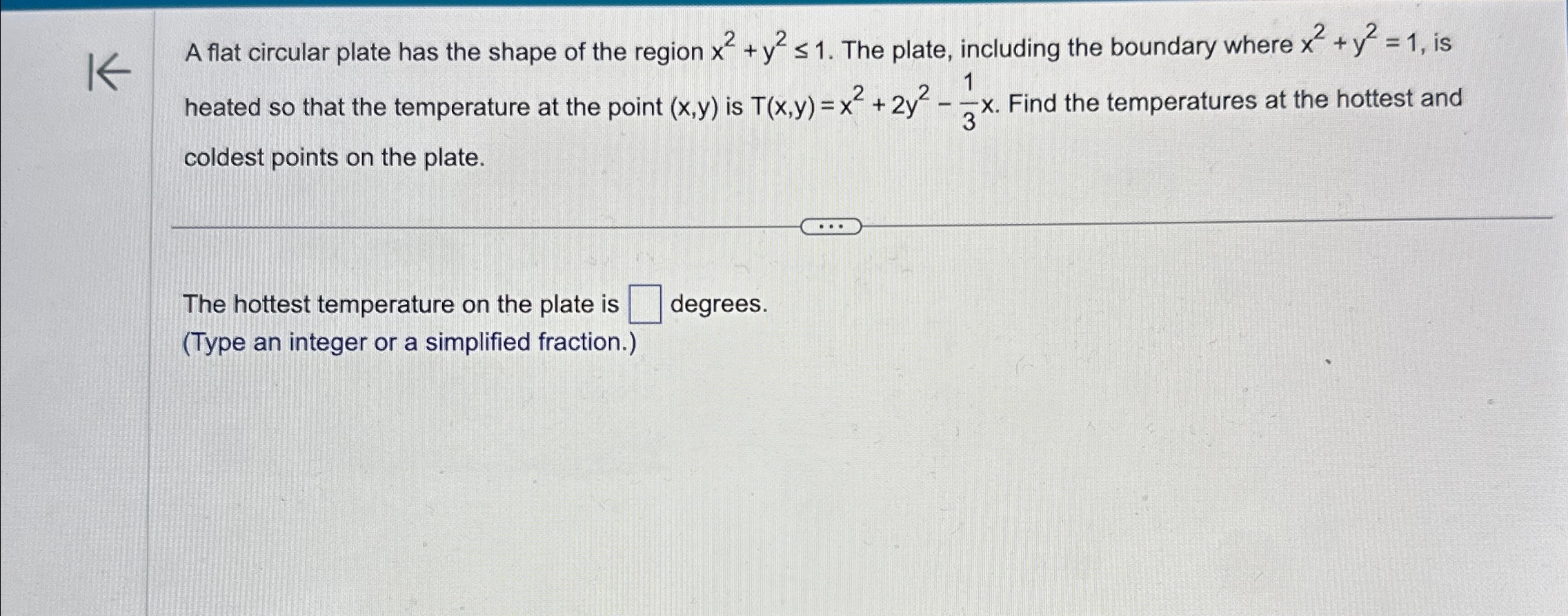 Solved A flat circular plate has the shape of the region | Chegg.com