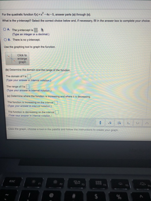 Solved For the quadratic function f(x)=x2 - 4x - 5 answer | Chegg.com