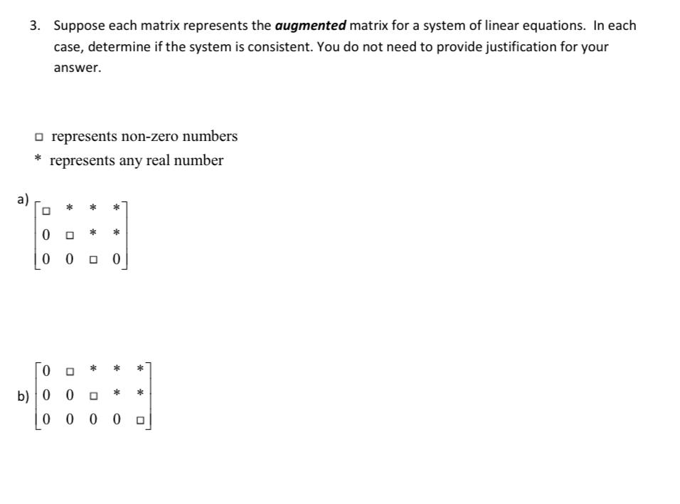 Solved Suppose each matrix represents the augmented matrix | Chegg.com