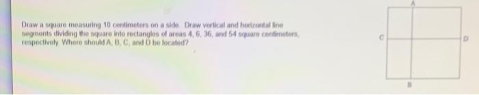 Solved Draw a square memuring 10 centimeters on a sise Draw | Chegg.com