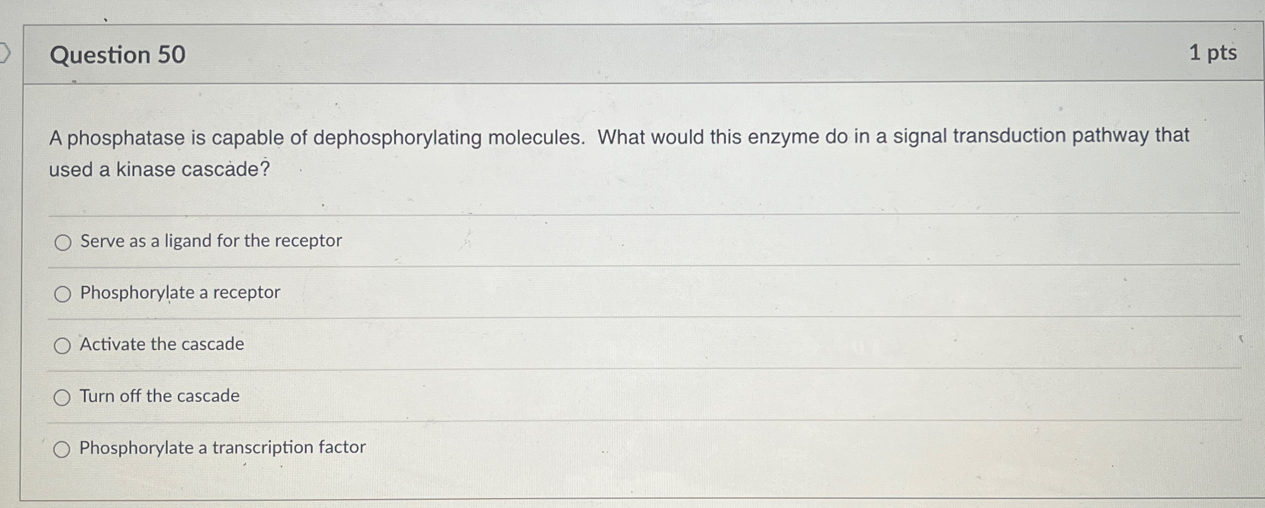 Solved Question 501 ﻿ptsA phosphatase is capable of | Chegg.com