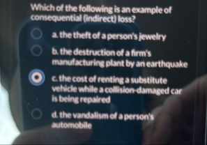 Solved Which of the following is an example of consequential | Chegg.com
