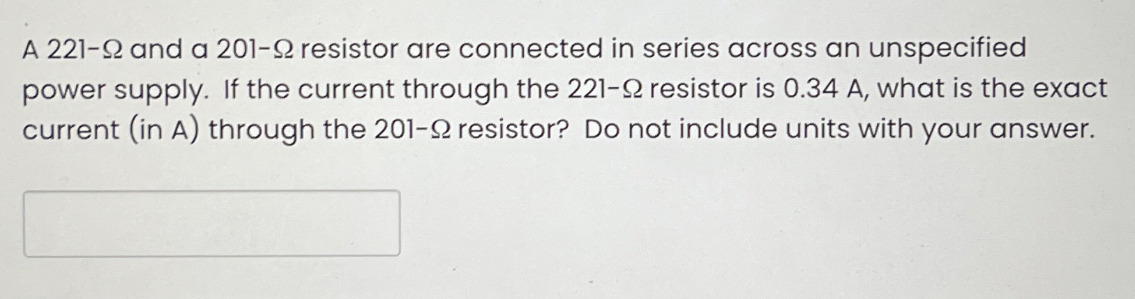 Solved A 221-Ω ﻿and a 201-Ω ﻿resistor are connected in | Chegg.com
