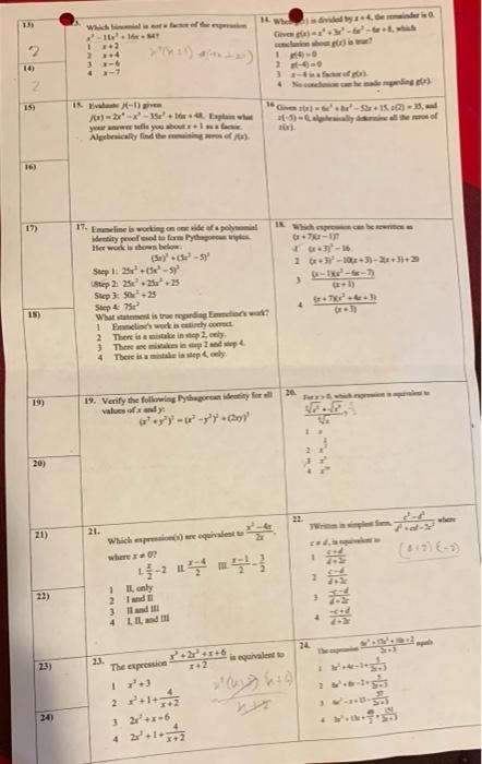Solved Please answer them all and ignore my answers. | Chegg.com