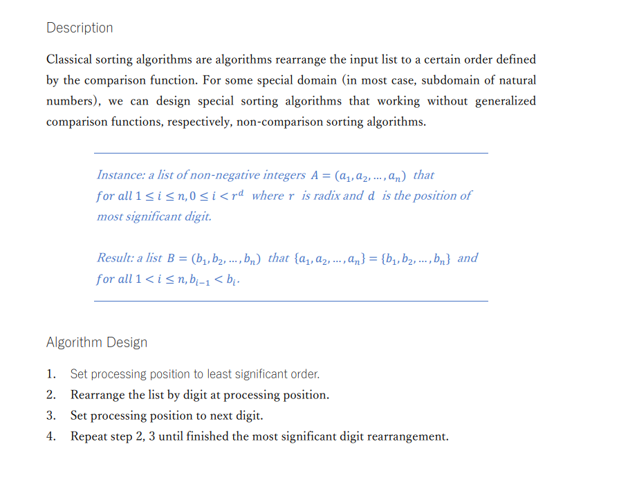 Solved Description Classical Sorting Algorithms Are