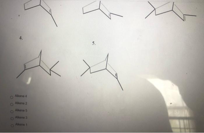 Solved Which of the alkenes below is a starting material | Chegg.com