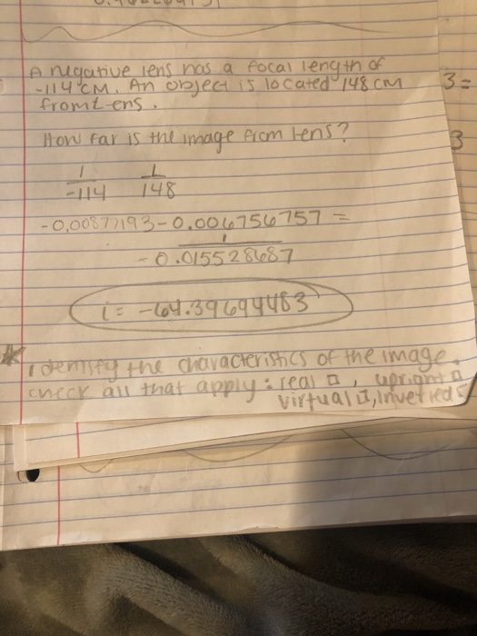 Solved is the image real, upright,virtual,inverted? the | Chegg.com