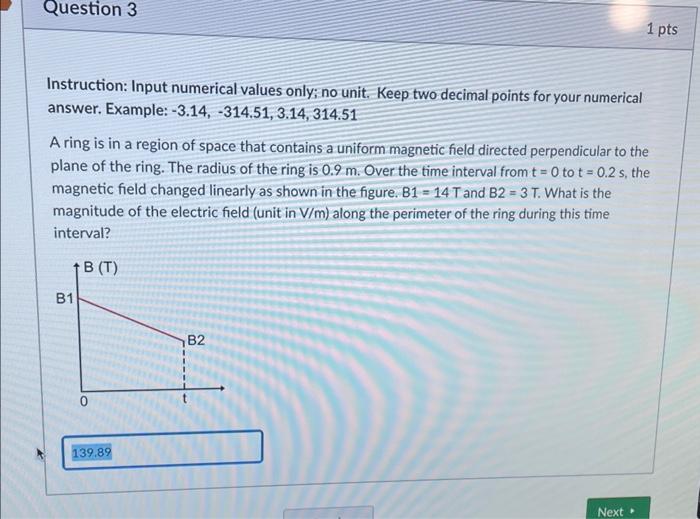 Solved Instruction: Input numerical values only; no unit. | Chegg.com