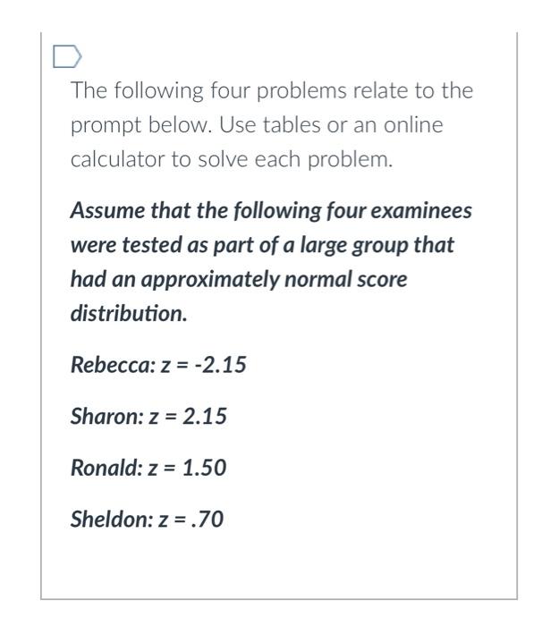 Solved The following four problems relate to the prompt | Chegg.com